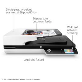 Buy HP ScanJet Pro 4500 fn1 FlatBed A4 Document Scanner Net SPDADF ...